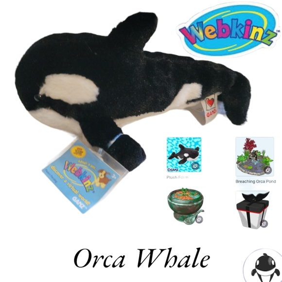 GANZ | Toys | Webkinz Orca Whale New With Unused Codes | Poshmark